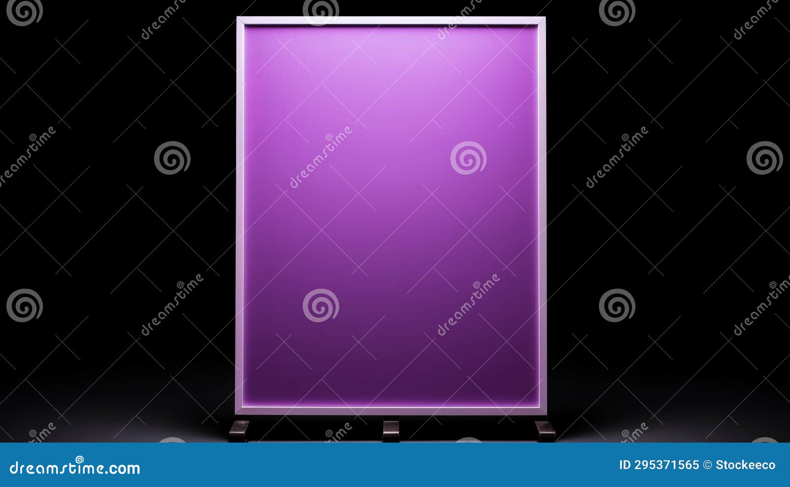 Purple Display Stand Mockup on Black Background Stock Illustration ...