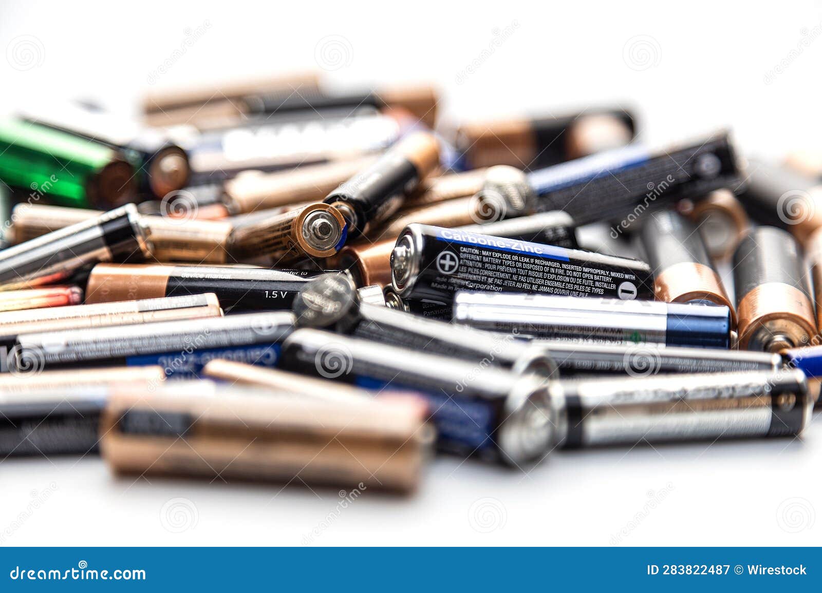 A Pile of Batteries are Stacked on Top of Each Other Editorial ...