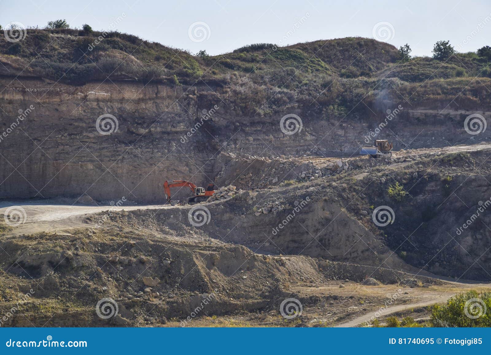 Large Quarry for Gravel Mining, Sand and Clay. Mining Machines and ...