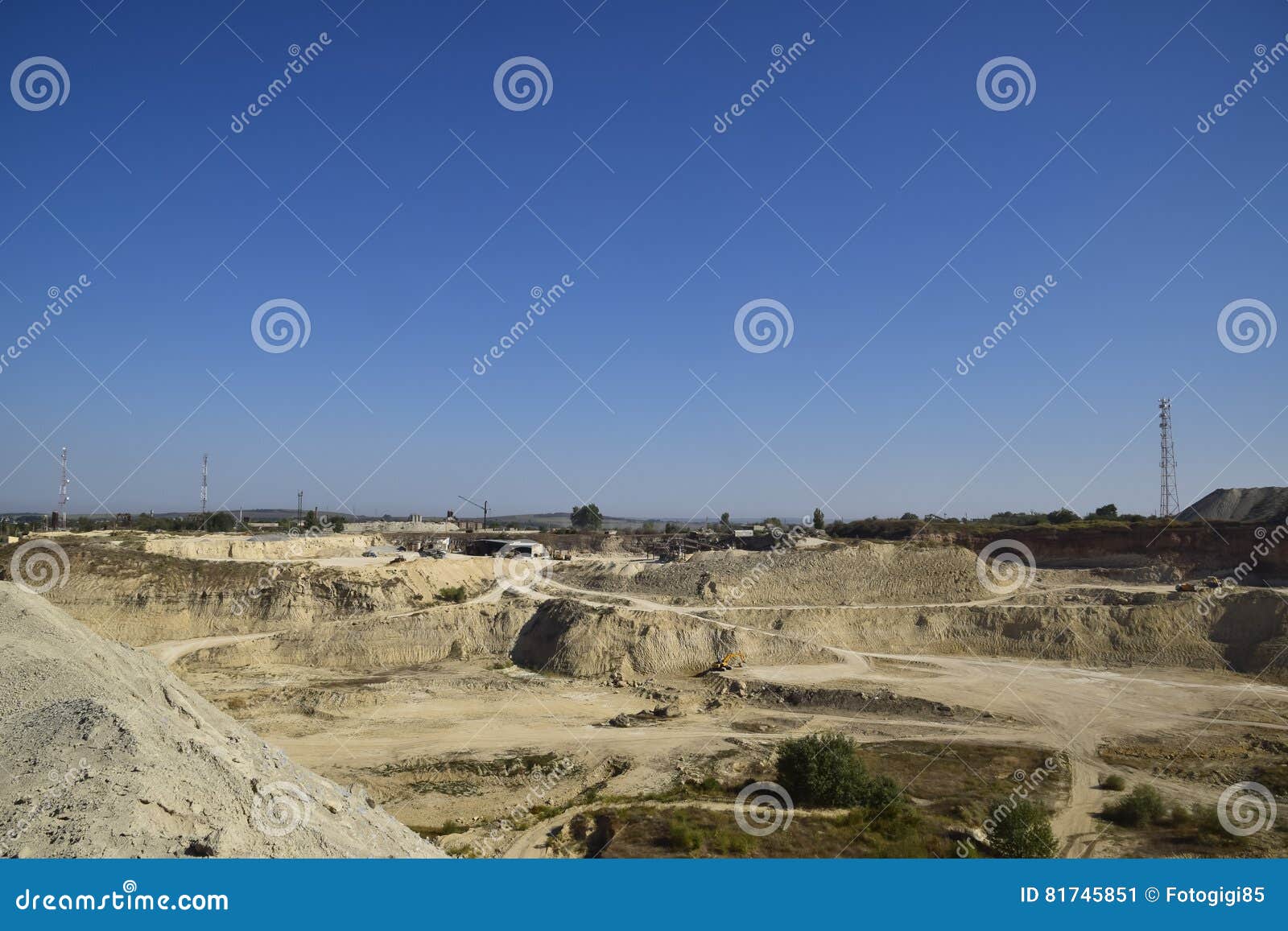 Large Quarry for Gravel Mining, Sand and Clay. Mining Machines and ...