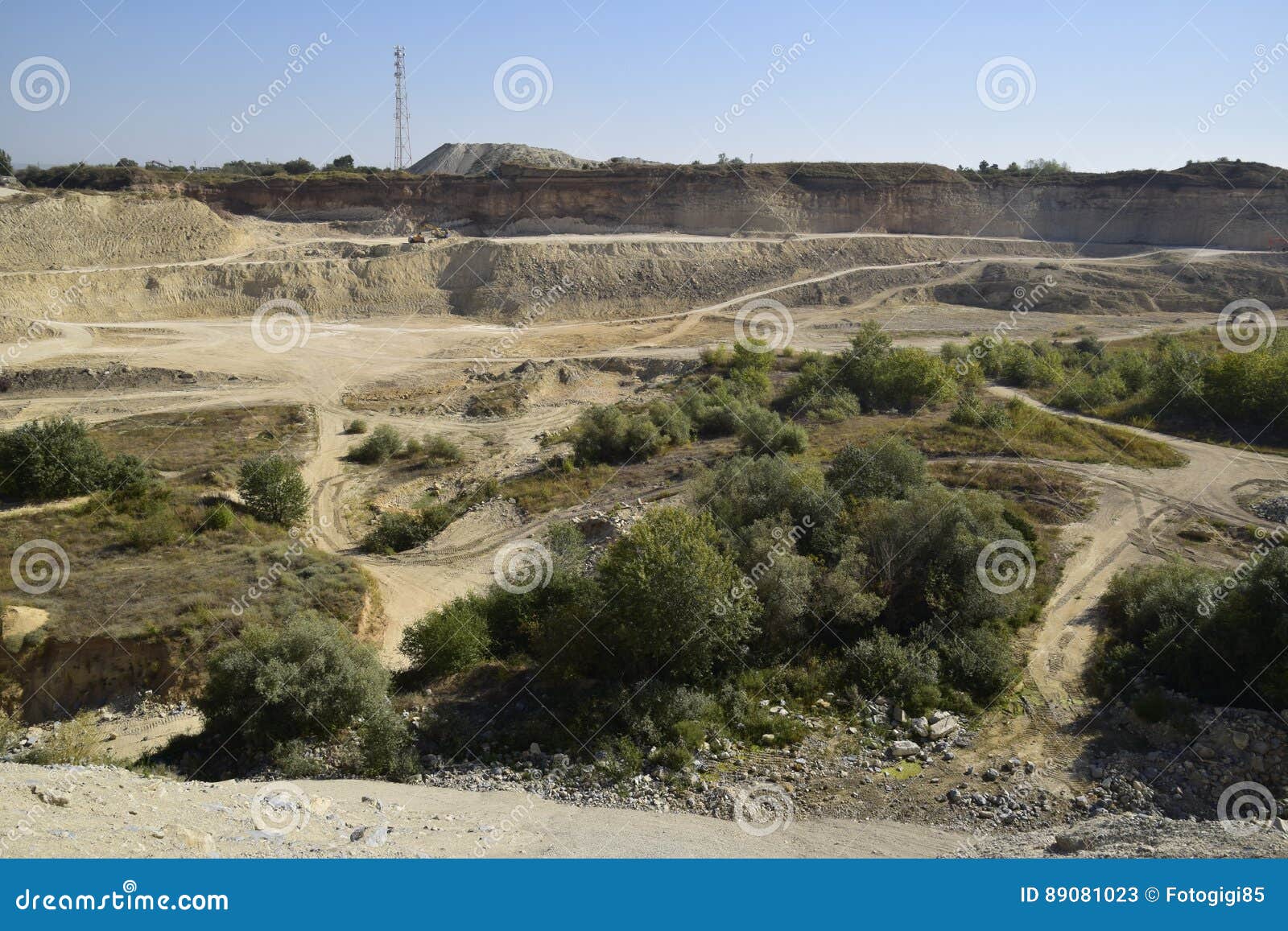 Large Quarry for Gravel Mining, Sand and Clay. Mining Machines and ...