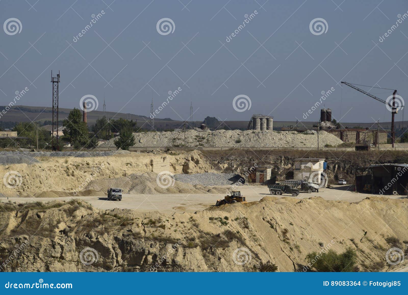 Large Quarry for Gravel Mining, Sand and Clay. Mining Machines and ...