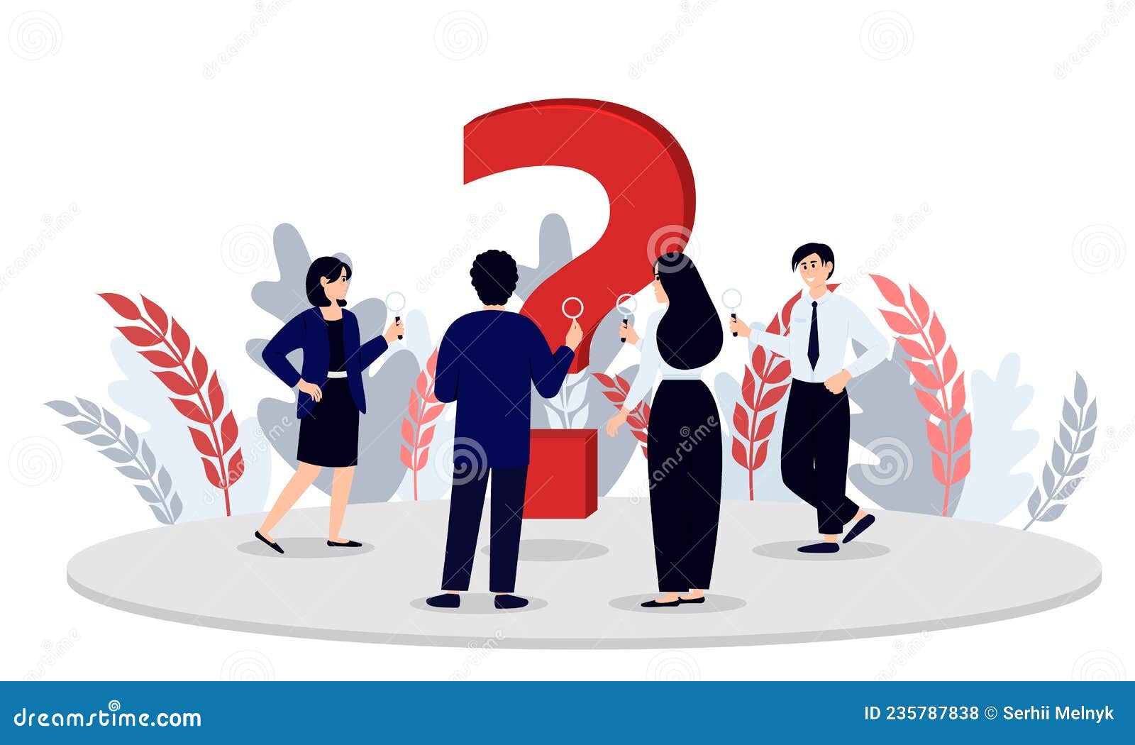 Large question mark stock vector. Illustration of communication - 235787838