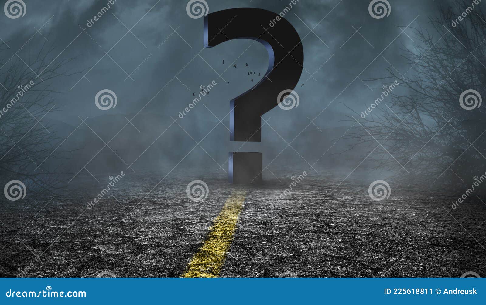 Large Question Mark Sign On Orange Background. Horizontal Banner Or ...