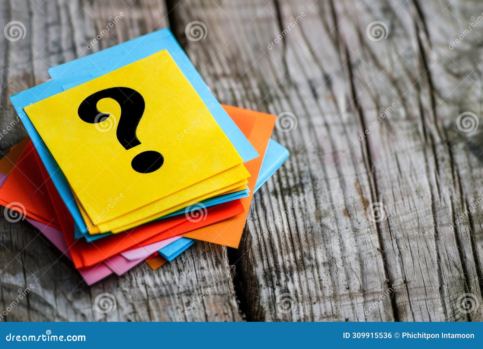 Large Question Mark on Sticky Note Concept of Indecision and ...