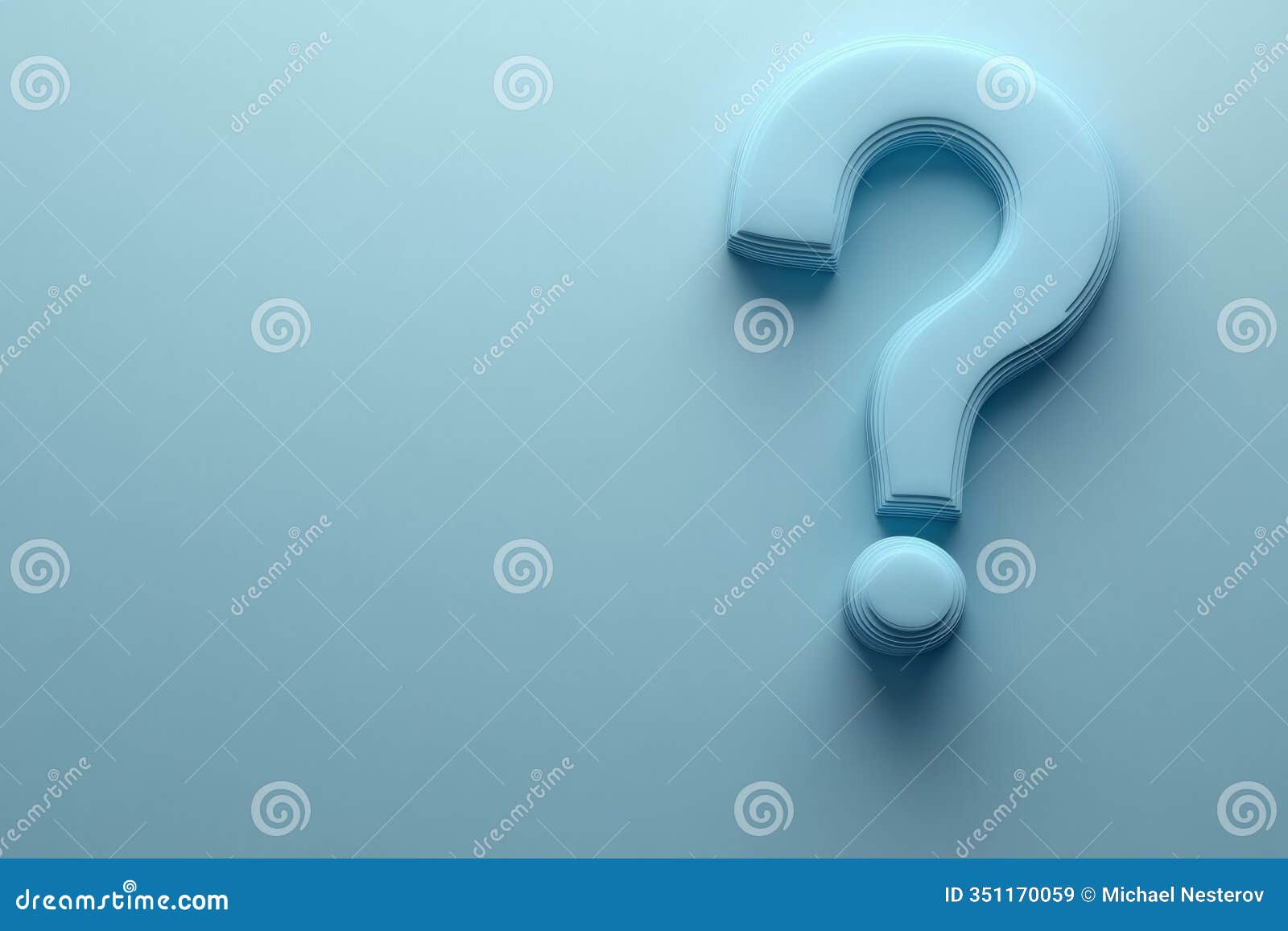 Large Question Mark Symbolizing Confusion and Uncertainty with Copy ...