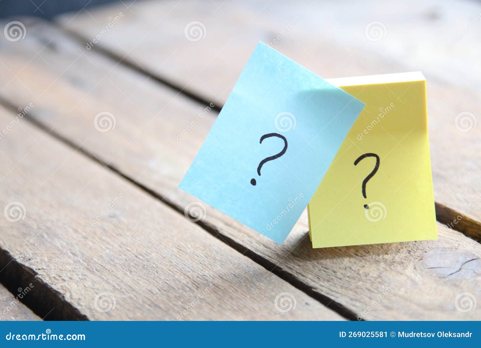 Question Marks on Cards on a Wooden Background Stock Image - Image of ...