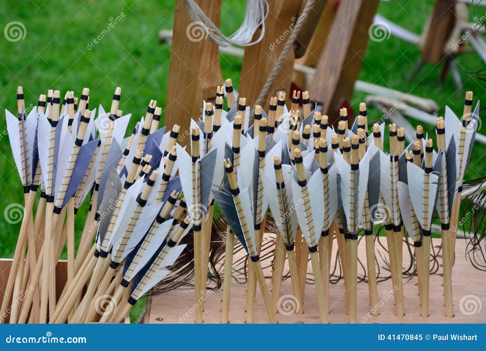 Large rack of arrows stock image. Image of feather, medieval - 41470845