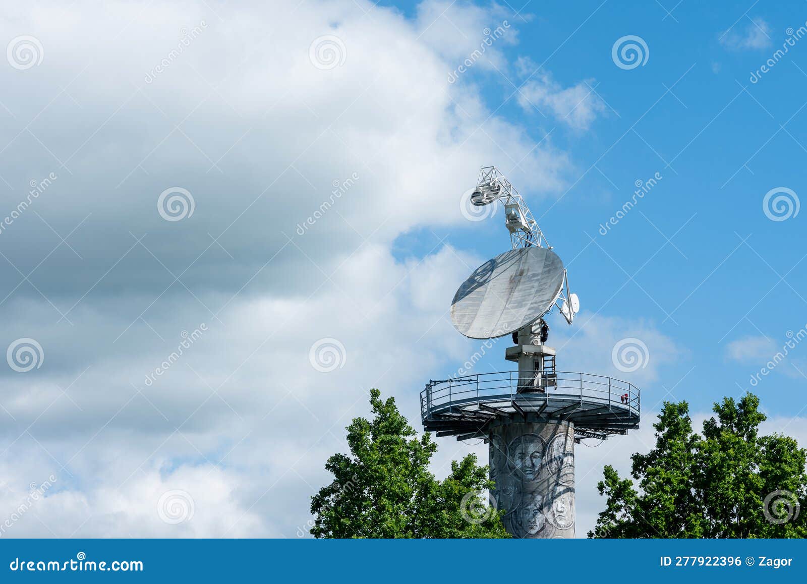 A large radar system stock photo. Image of technology - 277922396