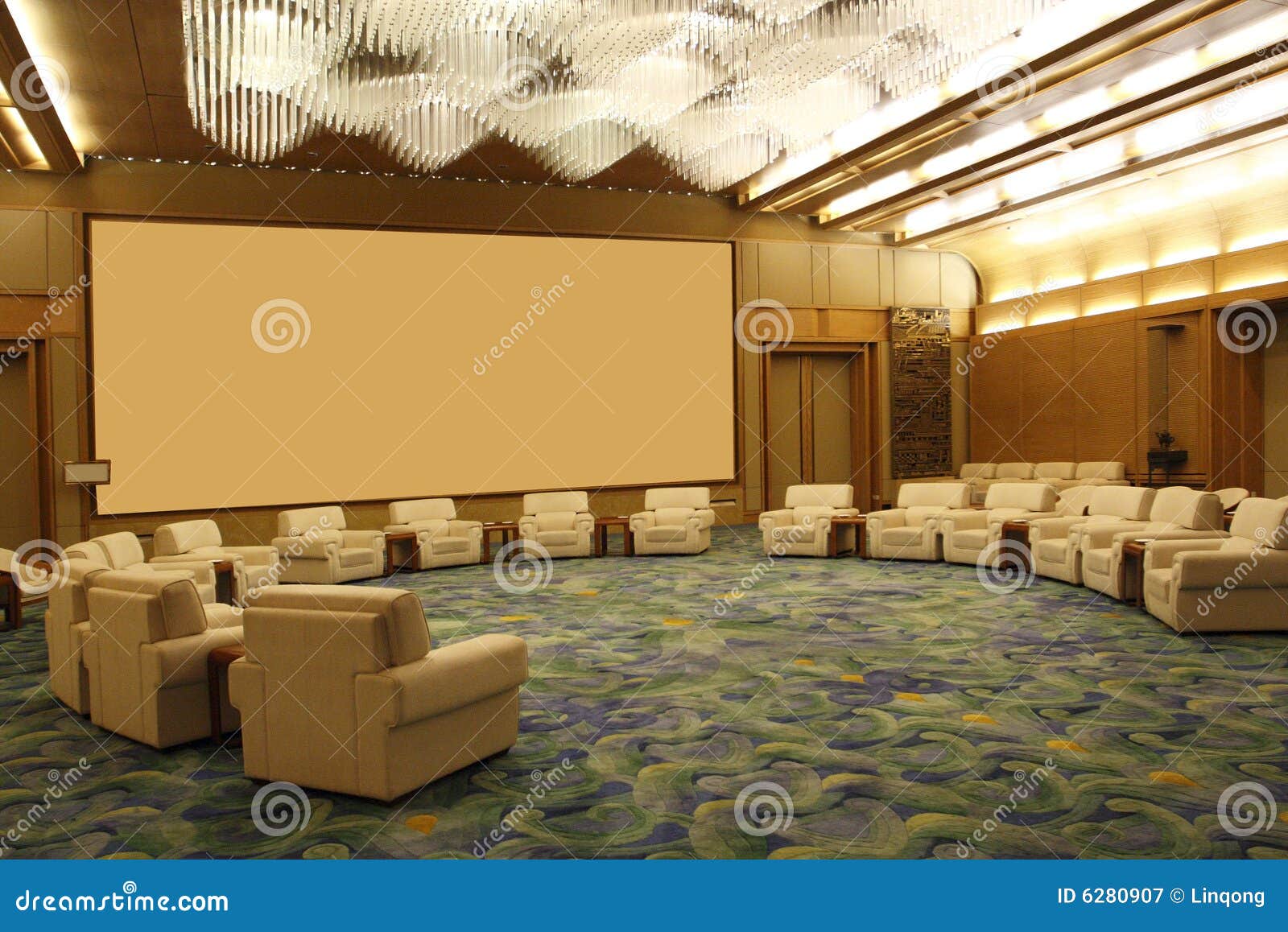 A large reception room stock image. Image of hotel, indoor - 6280907