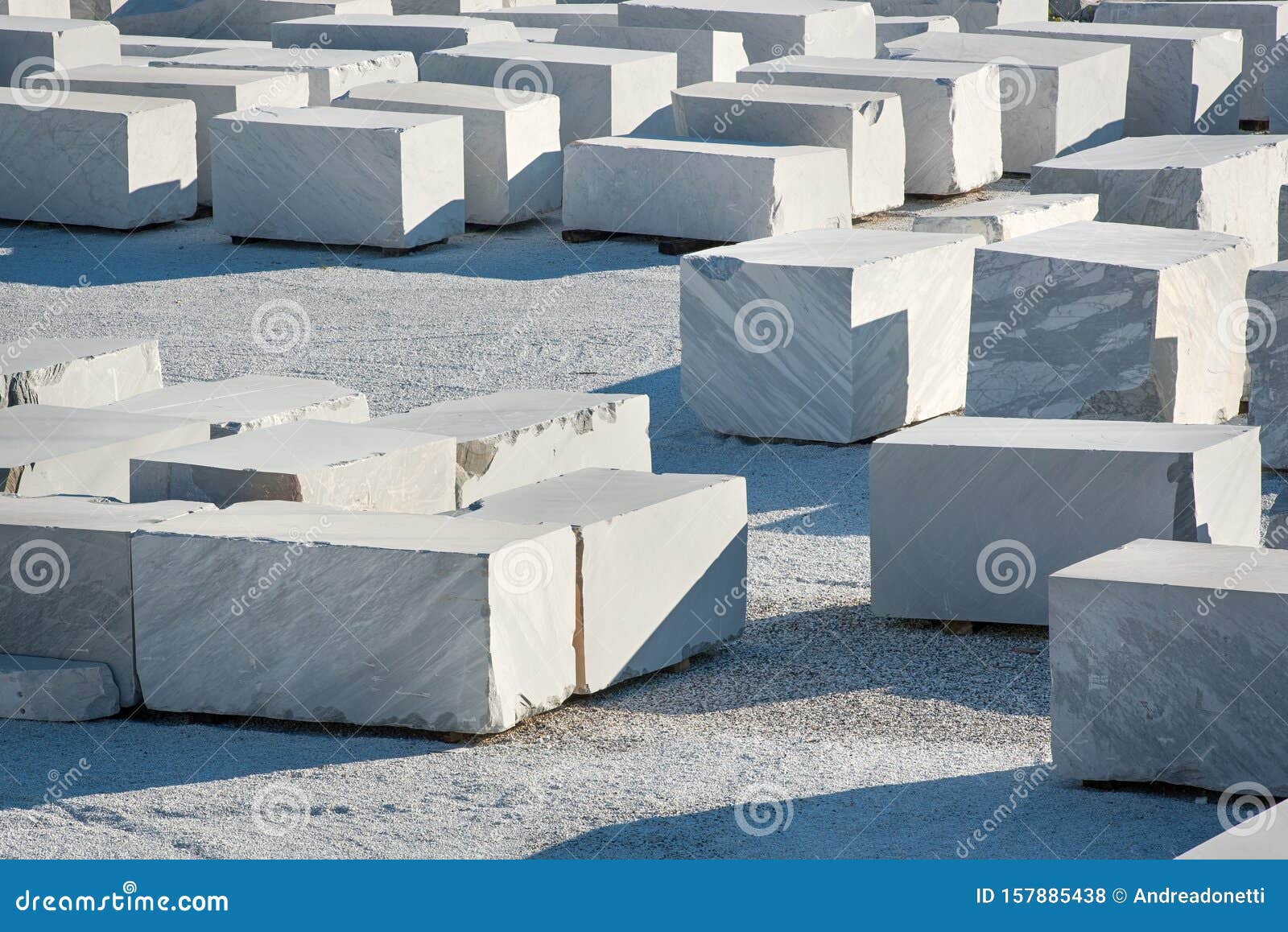Large Rectangular Blocks of White Carrara Marble Stock Photo - Image of ...