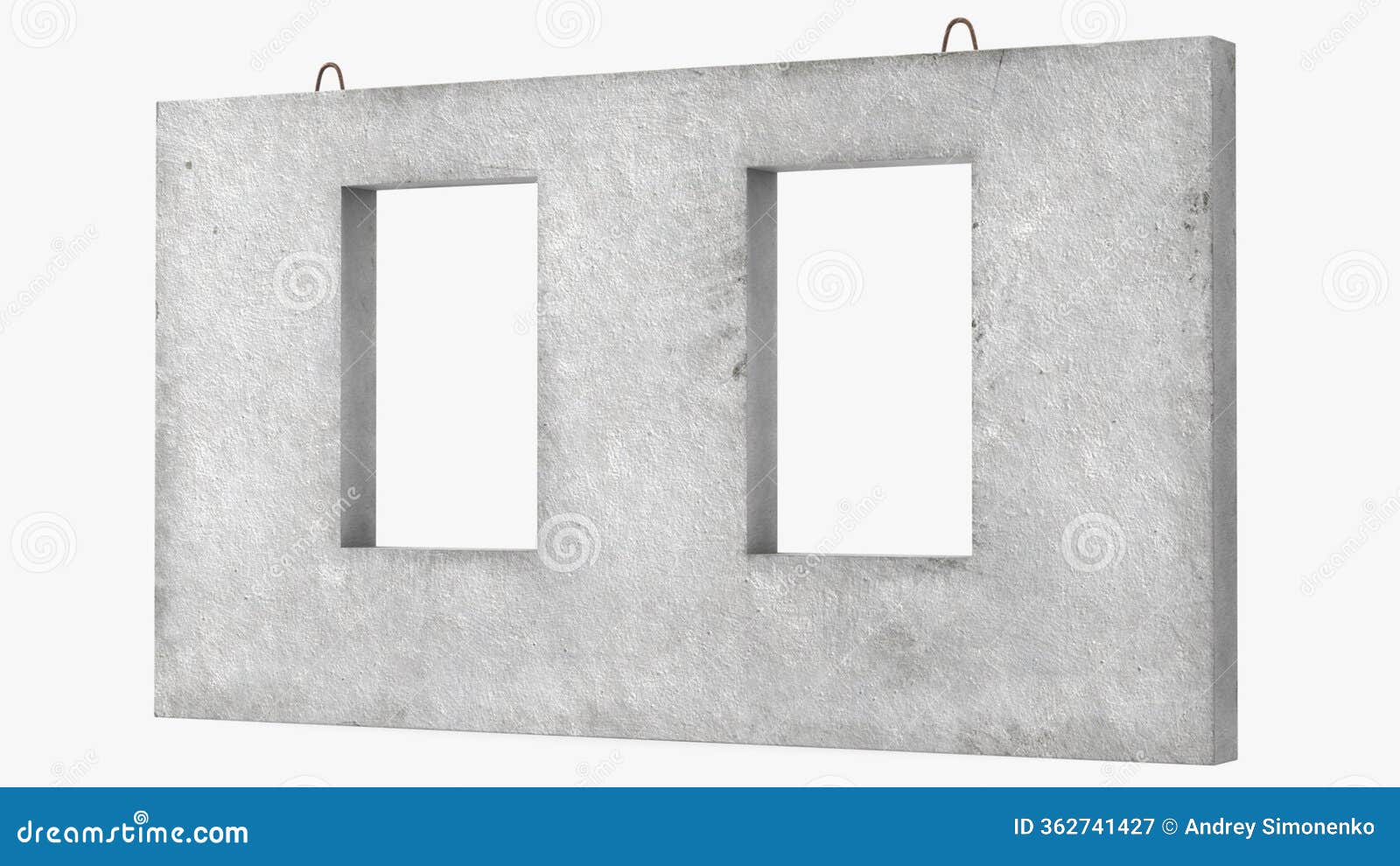 Large Rectangular Concrete Slab with Two Openings Stock Image - Image ...