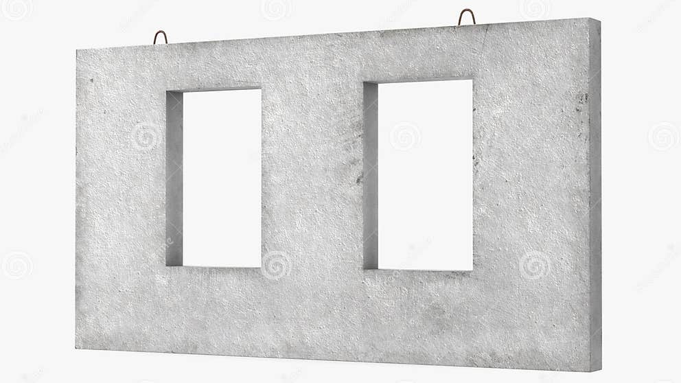 Large Rectangular Concrete Slab with Two Openings Stock Image - Image ...