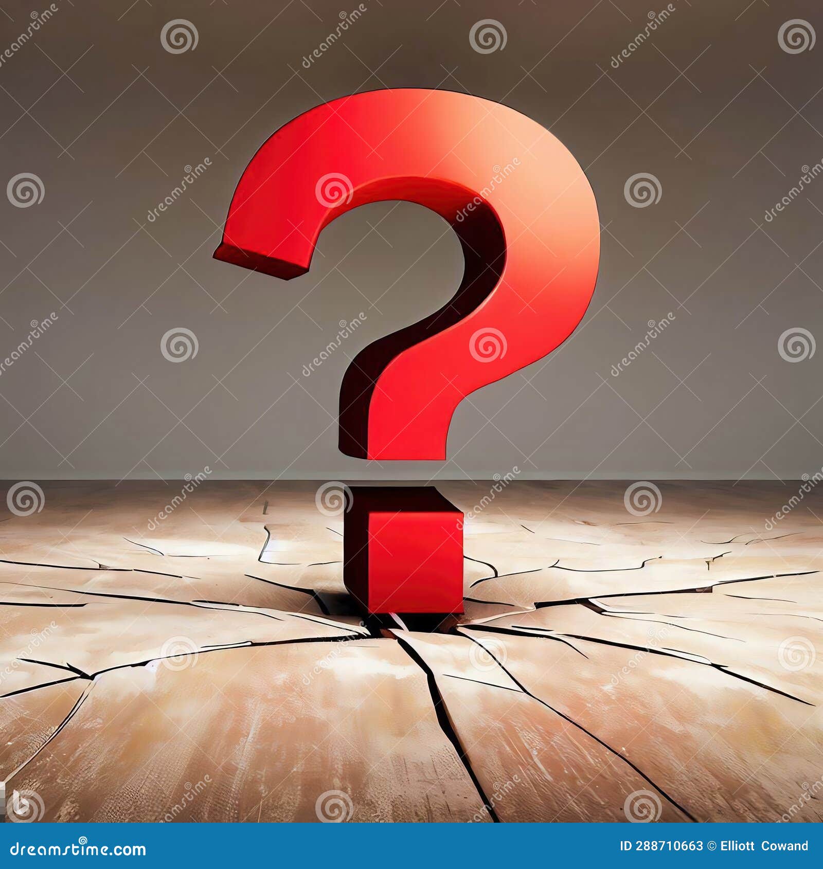 Large Red AI Question Mark Symbol Stock Illustration - Illustration of ...