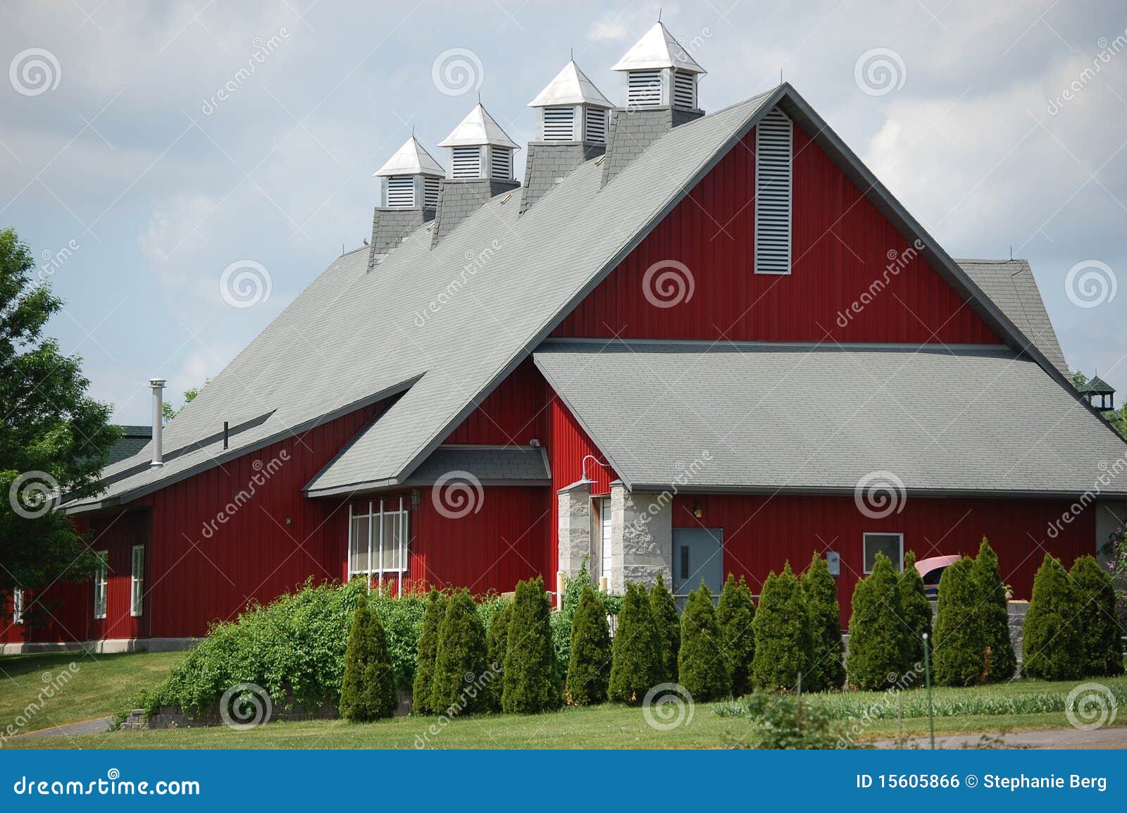 Large Red Barn stock photo. Image of outskirts, building - 15605866