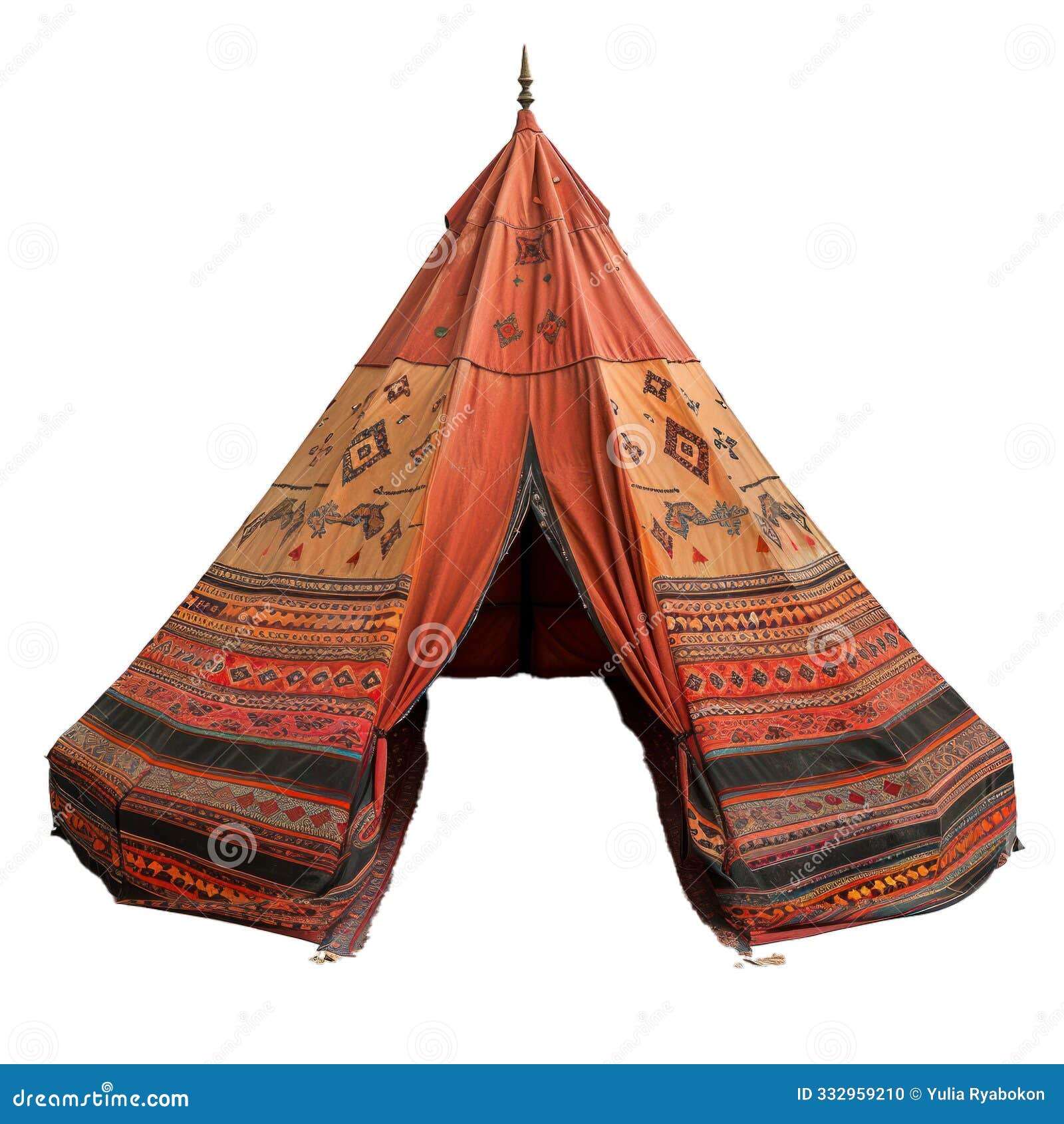 Bedouin In White Goes In The Canyon In The Desert Among The Rocks In ...