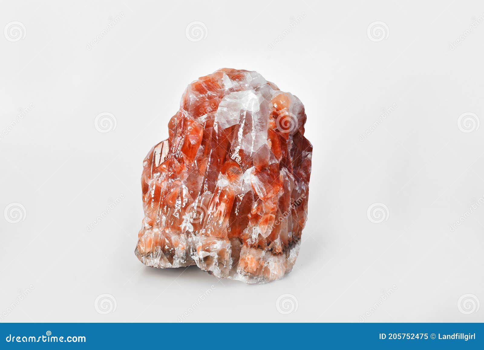 Large Red Calcite Crystal stock image. Image of shiny - 205752475