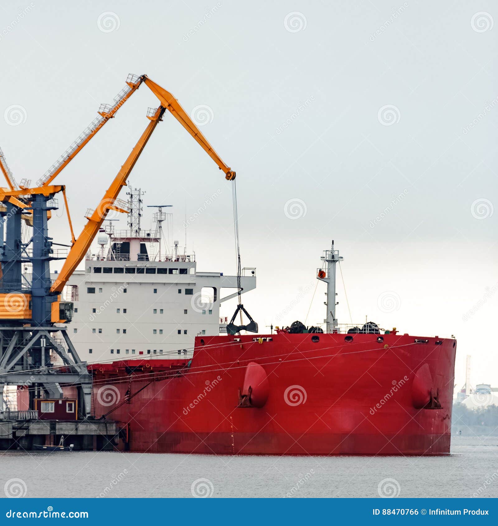 Large red cargo ship stock photo. Image of baltic, industry - 88470766