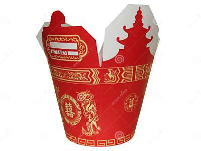 Large Red Chinese To Go Box Stock Image - Image of mild, noddle: 330877