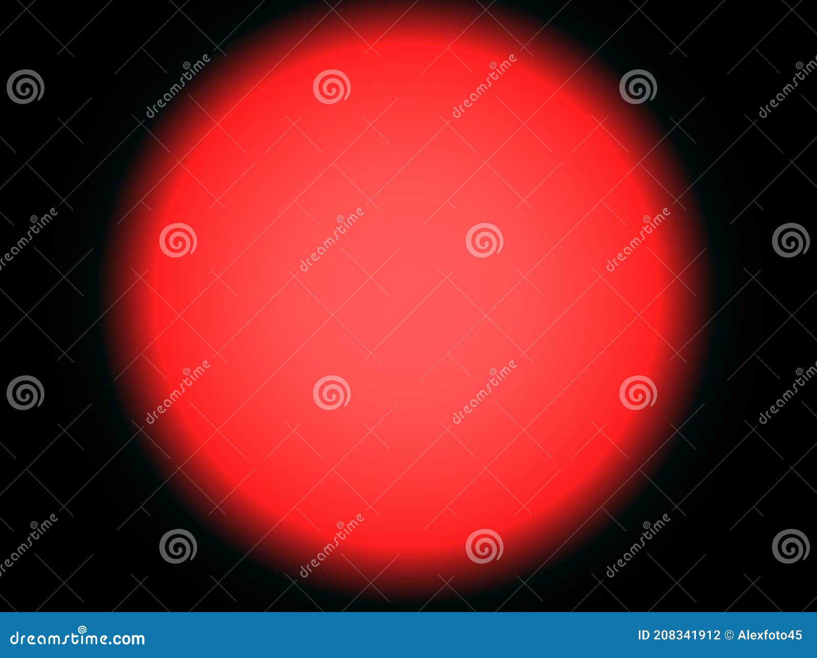 Large Red Circle on a Black Background Stock Illustration ...