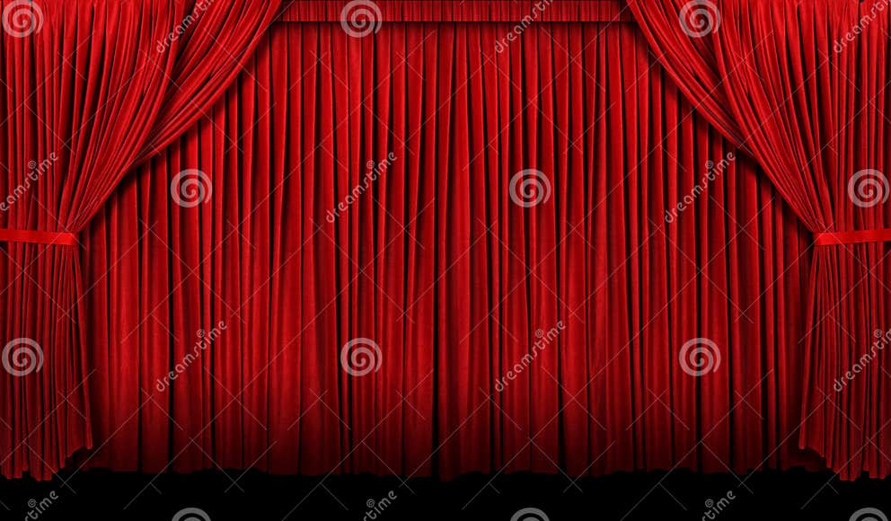 Large Red Curtain stock image. Image of movie, speaker - 16787355