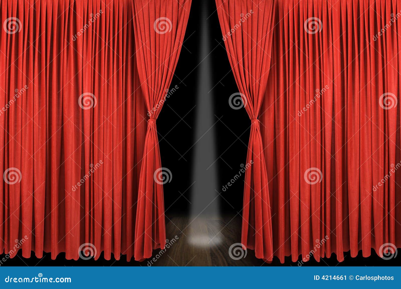 Large red curtain stage stock image. Image of entertainment - 4214661