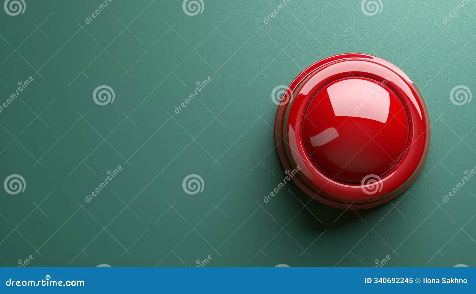 Large Red Emergency Button on a Green Background Stock Illustration ...