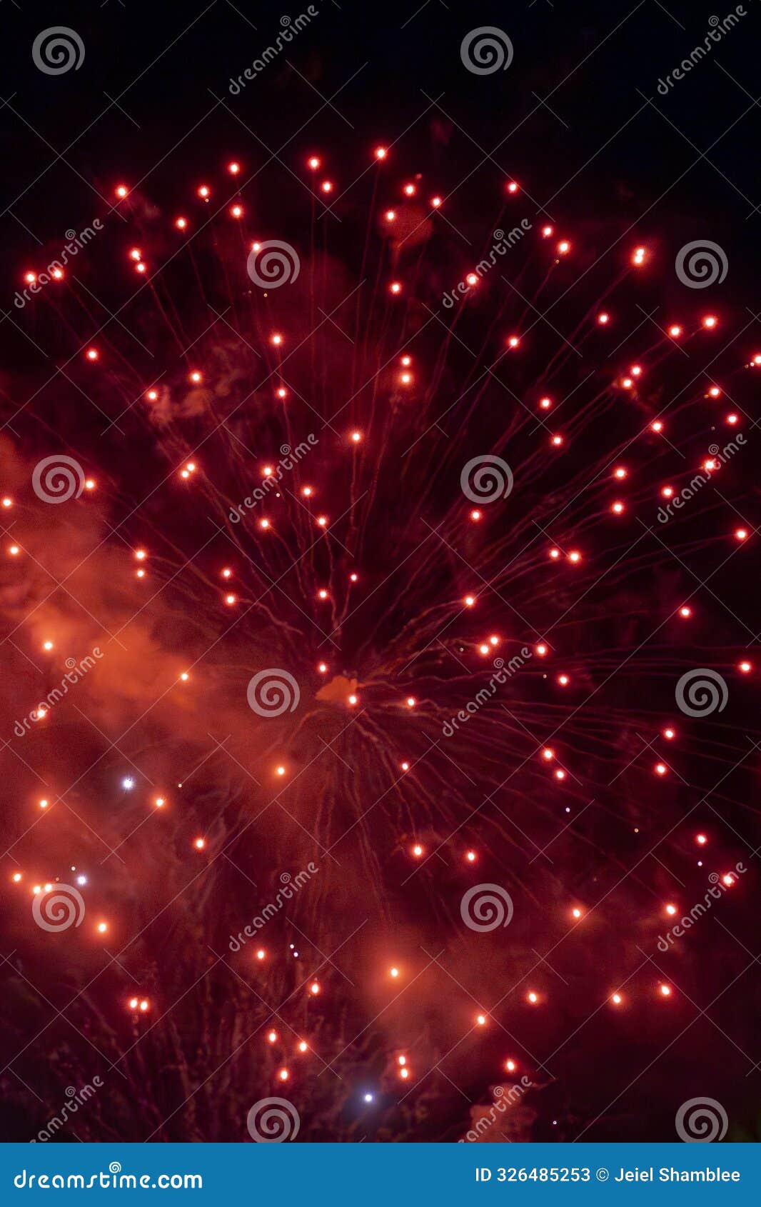 Large Red Exploding Firework Stock Image - Image of abstract, motion ...