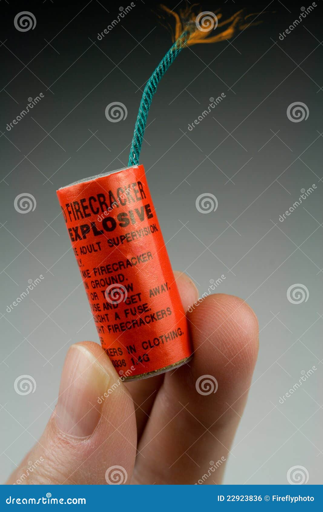 Large Red Firecracker - Burning Fuse Stock Photo - Image of holiday ...