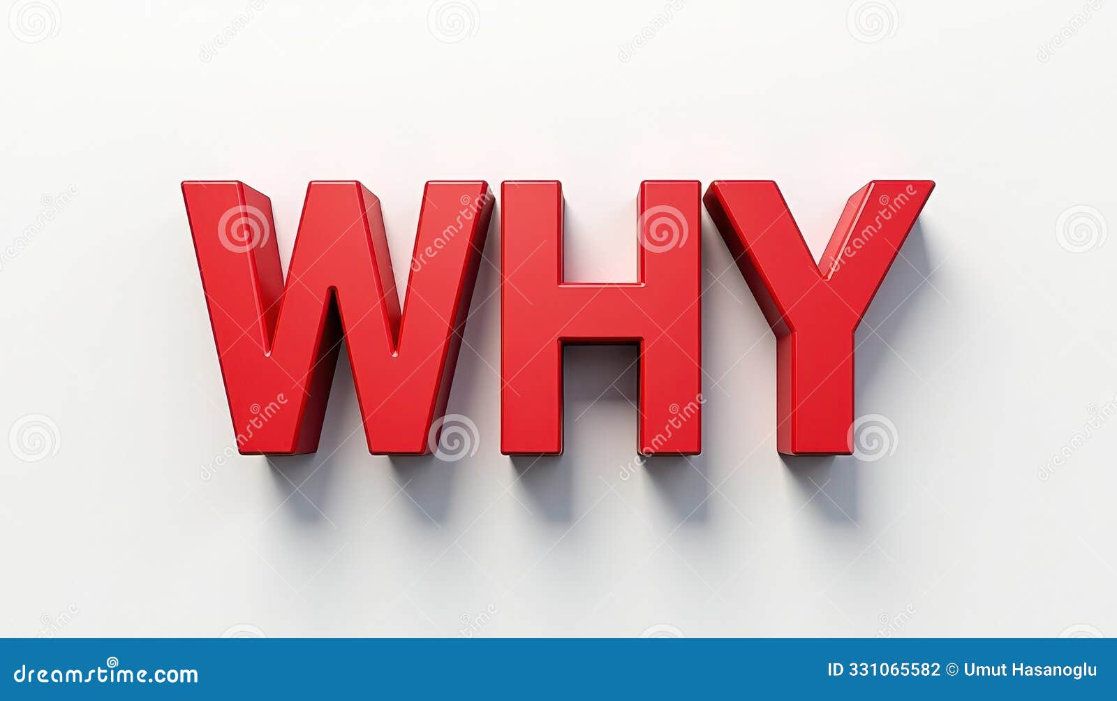 Large Red Letters Spelling WHY on a Clean White Background. Stock ...