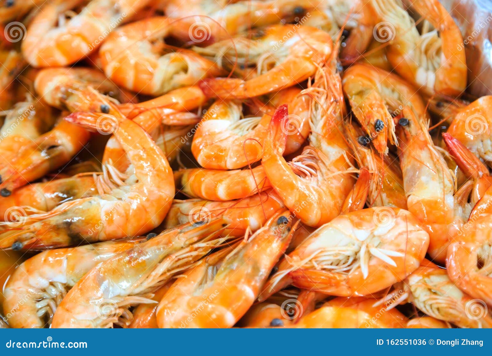 Large Red Mediterranean Shrimp Cooked for Dinner Background Stock Photo ...