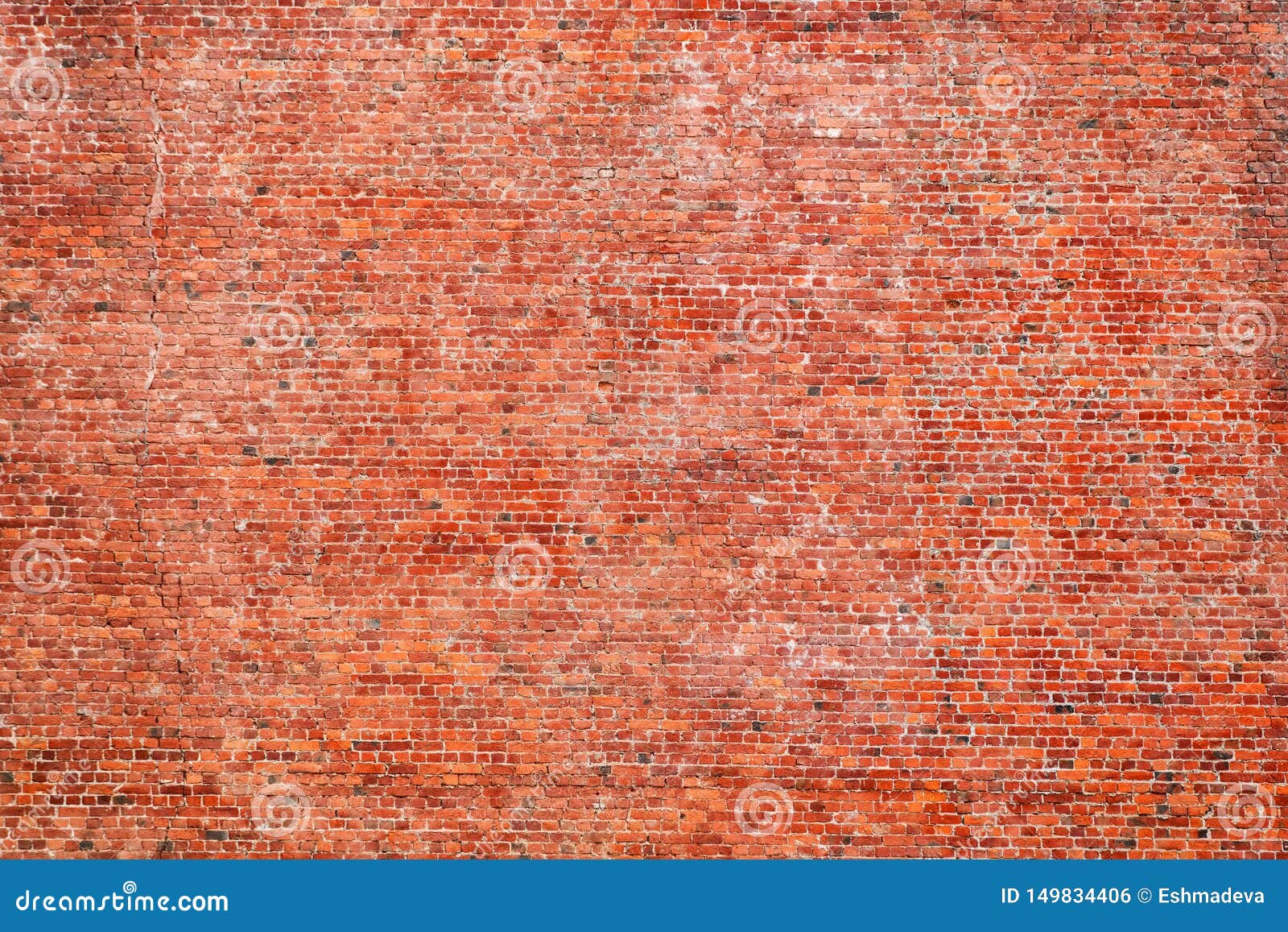 Large Red Rough Brick Wall Texture Stock Photo - Image of cracked ...