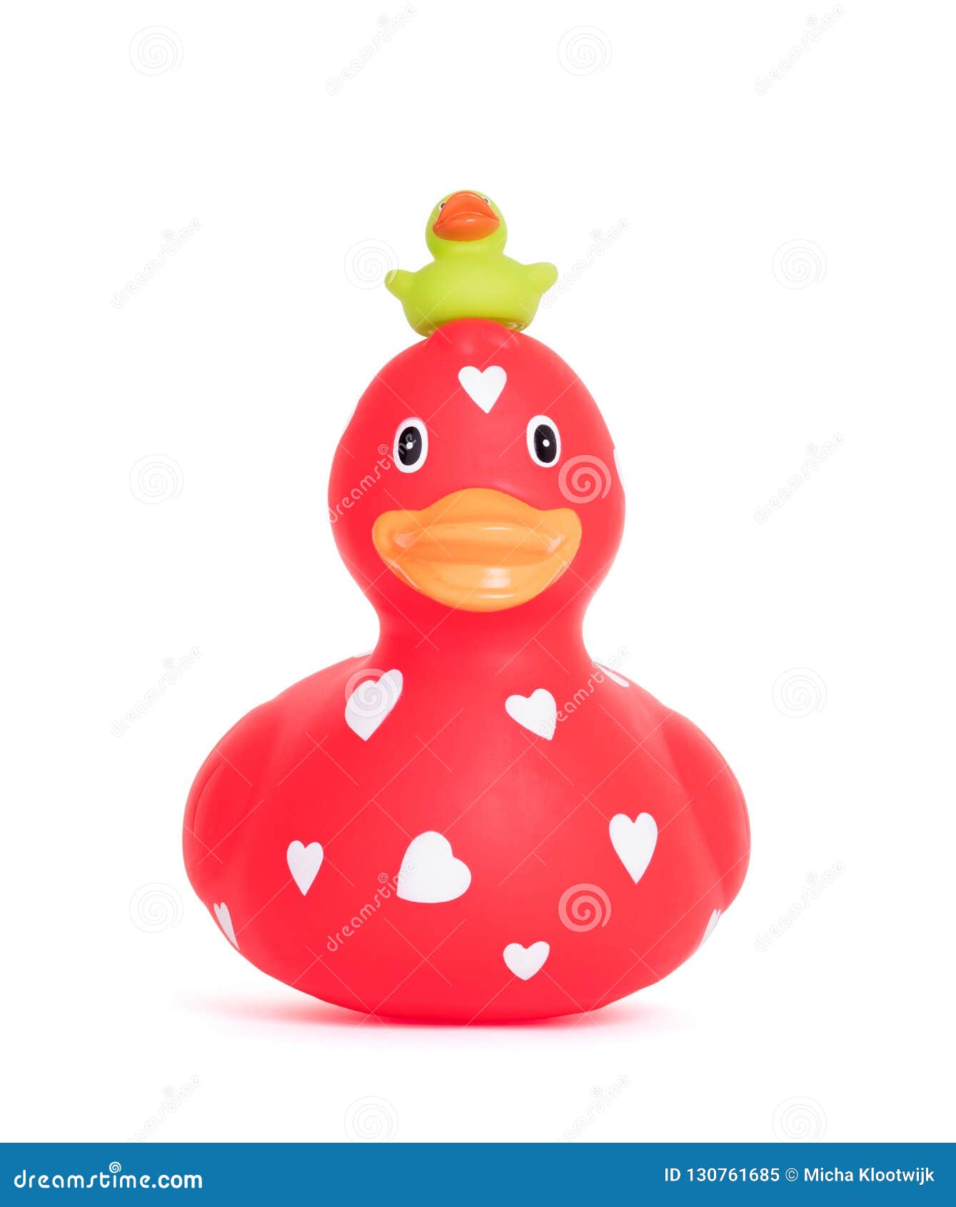 Large Red Rubber Duck with a Small Duck Stock Image - Image of plastic ...