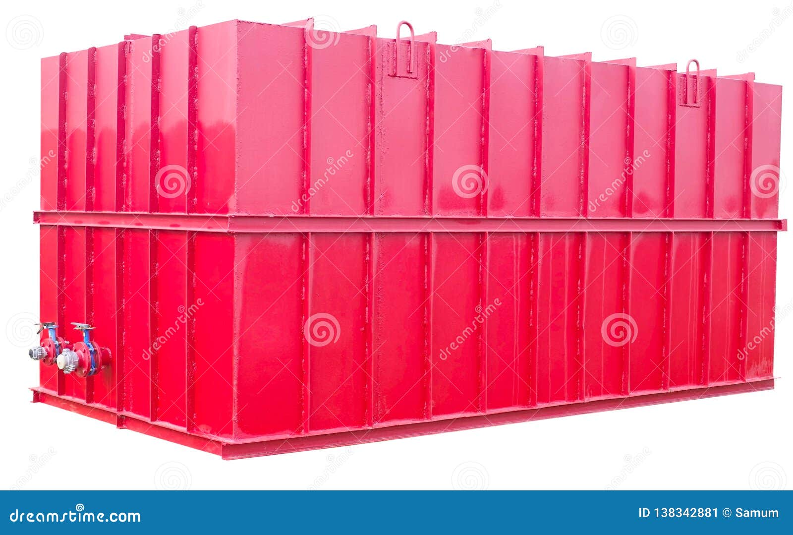 Large Red Water Tank Storage Stock Image - Image of protection ...
