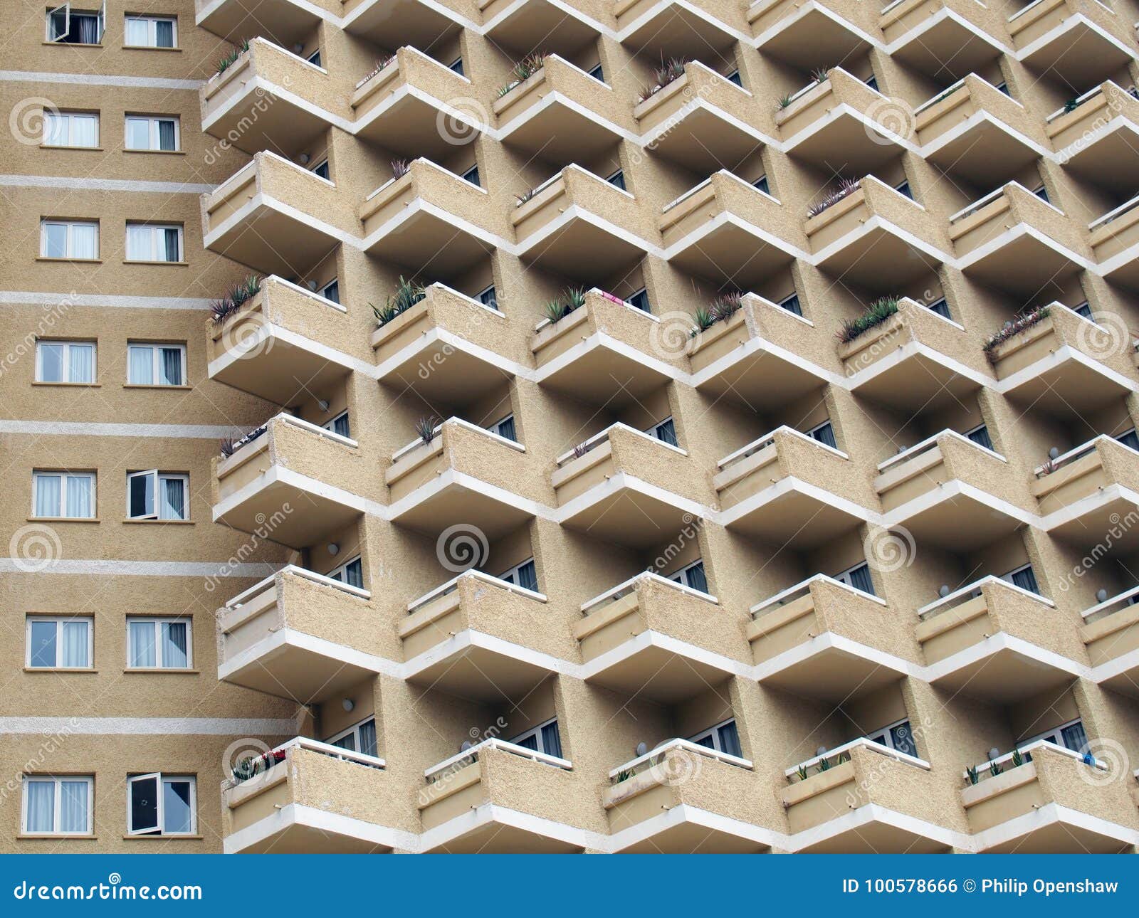 Large Residenetial Highrise Building with Angular Balconies Stock Photo ... Large Residenetial Highrise Building with Angular Balconies Stock Photo ...