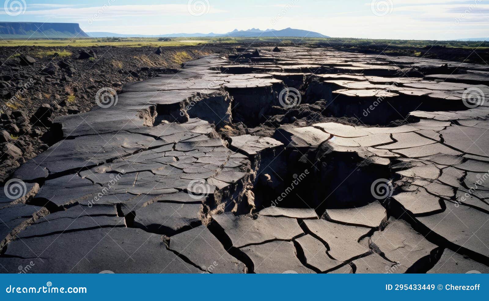 A Large Rift on the Surface of the Earth Stock Image - Image of risk ...