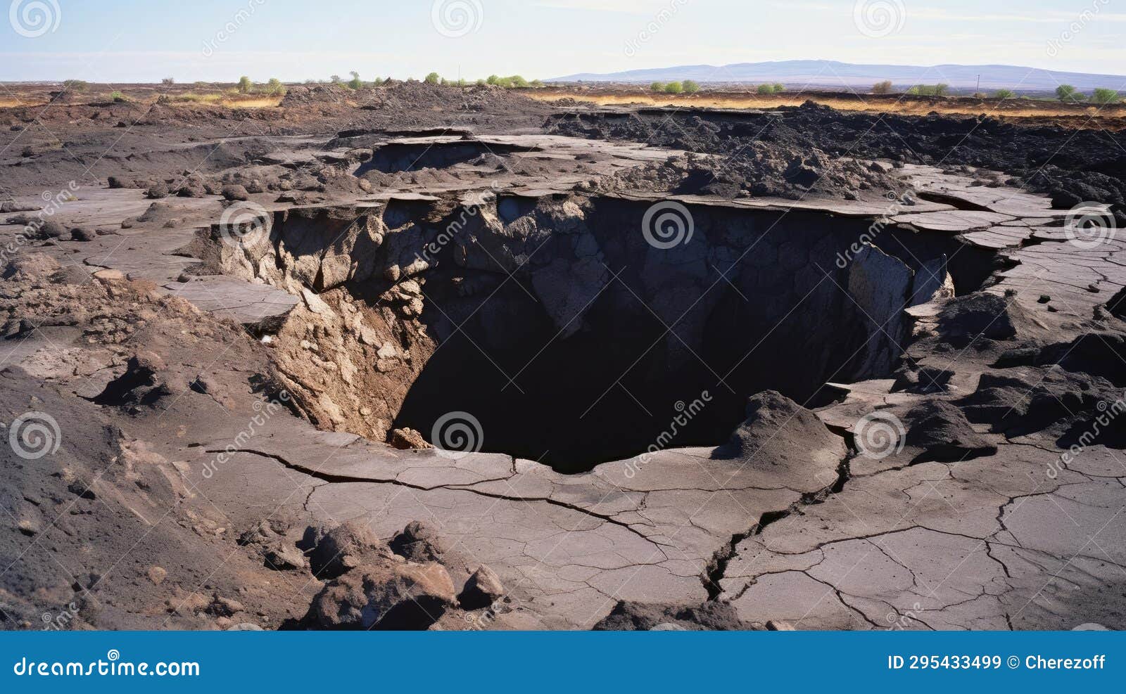 A Large Rift on the Surface of the Earth Stock Image - Image of floor ...
