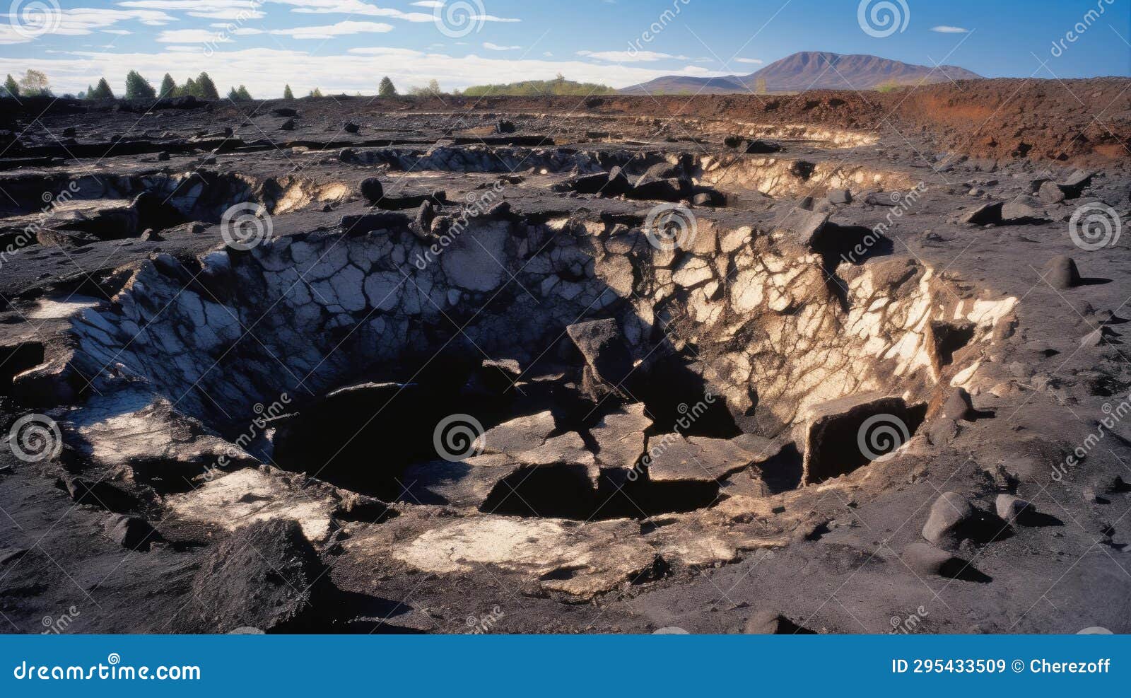 A Large Rift on the Surface of the Earth Stock Image - Image of crack ...