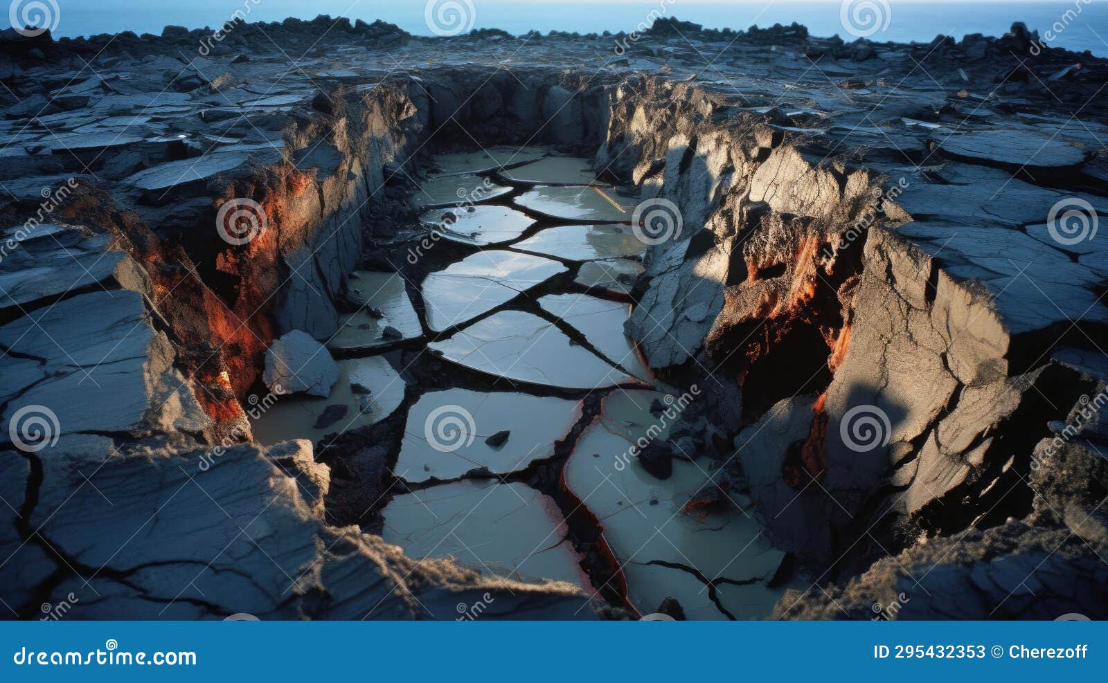 A Large Rift on the Surface of the Earth Stock Image - Image of ...