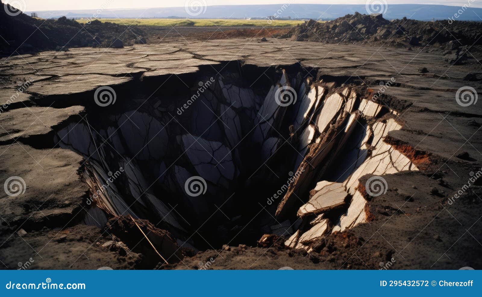 A Large Rift on the Surface of the Earth Stock Photo - Image of surface ...