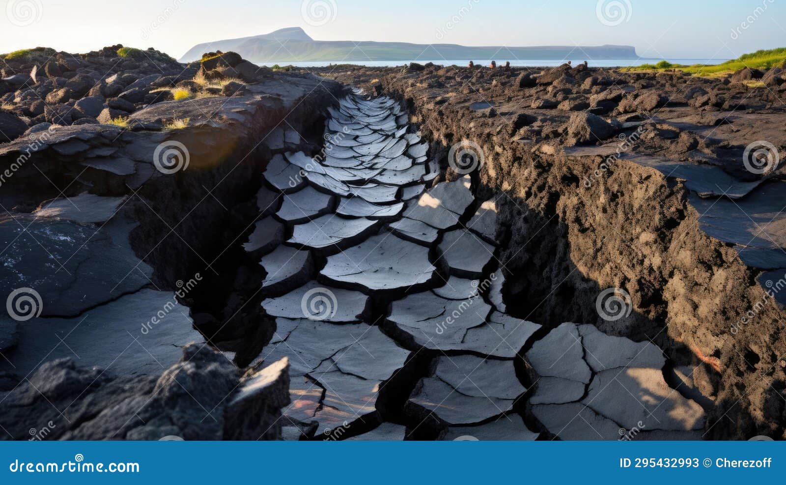 A Large Rift on the Surface of the Earth Stock Image - Image of split ...