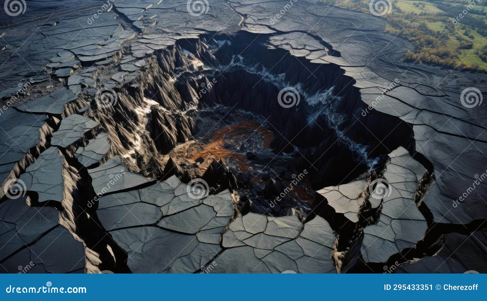 A Large Rift on the Surface of the Earth Stock Image - Image of break ...