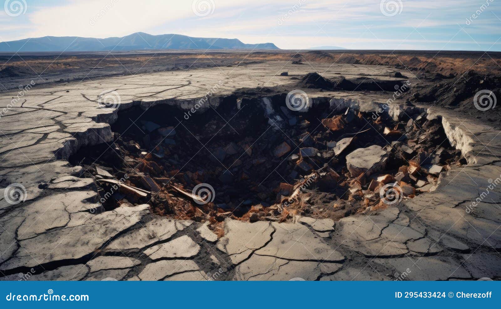A Large Rift on the Surface of the Earth Stock Photo - Image of rift ...
