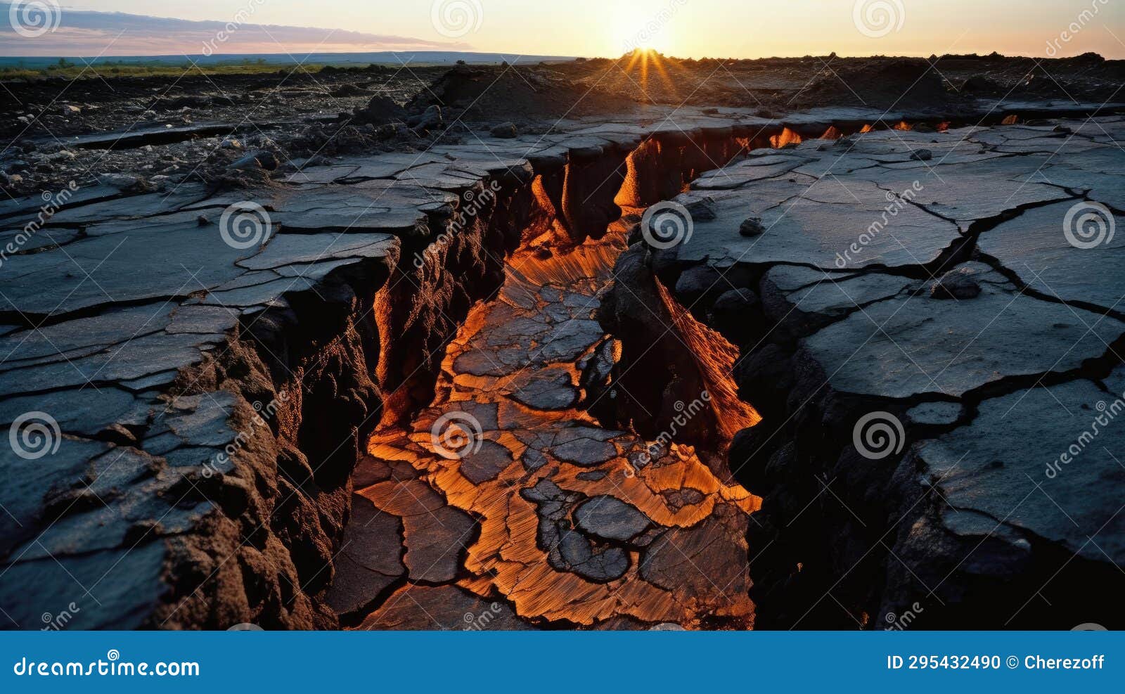A Large Rift on the Surface of the Earth Stock Photo - Image of effect ...