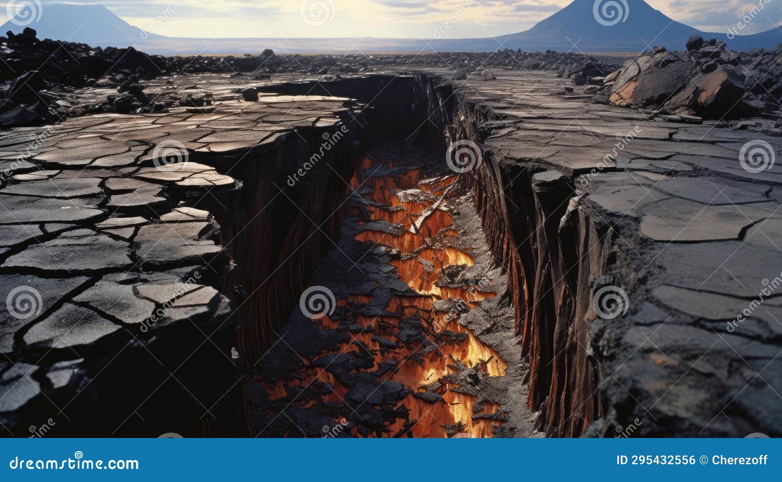 A Large Rift on the Surface of the Earth Stock Photo - Image of large ...