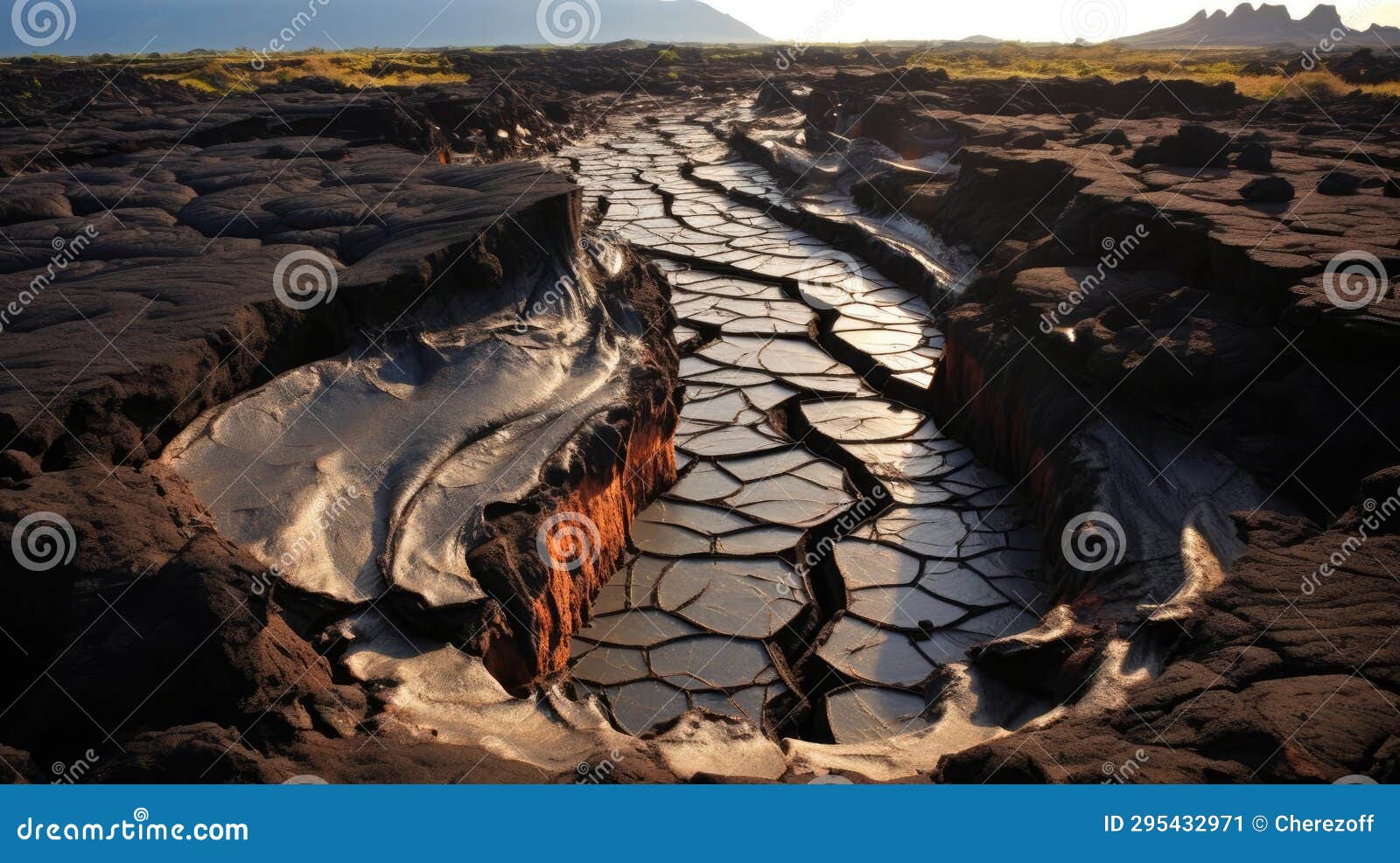 A Large Rift on the Surface of the Earth Stock Image - Image of ...