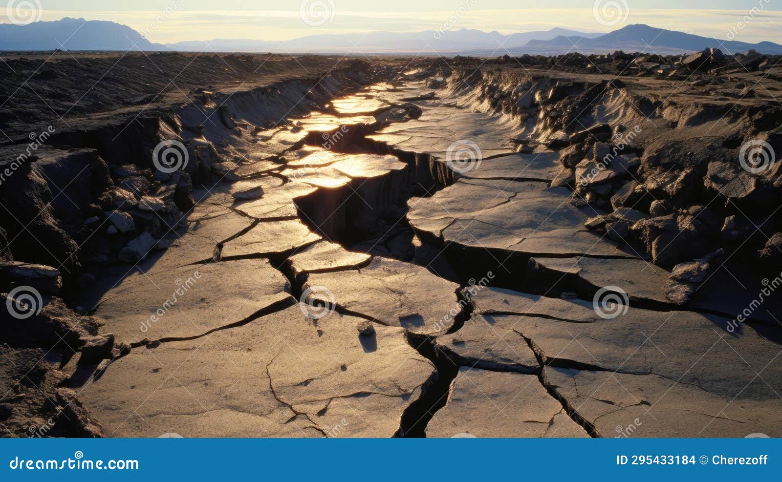 A Large Rift on the Surface of the Earth Stock Photo - Image of split ...