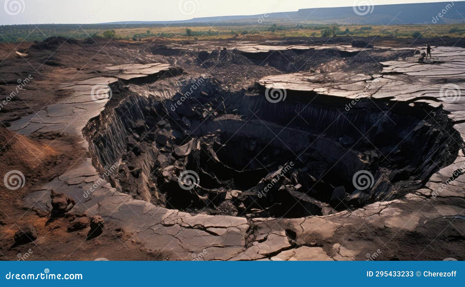 A Large Rift on the Surface of the Earth Stock Image - Image of ...