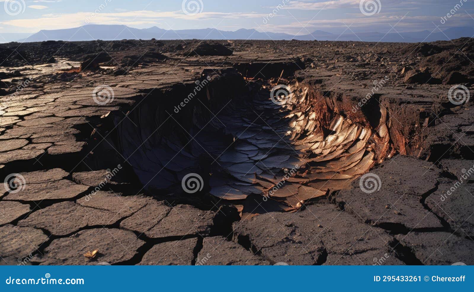 A Large Rift on the Surface of the Earth Stock Image - Image of ...