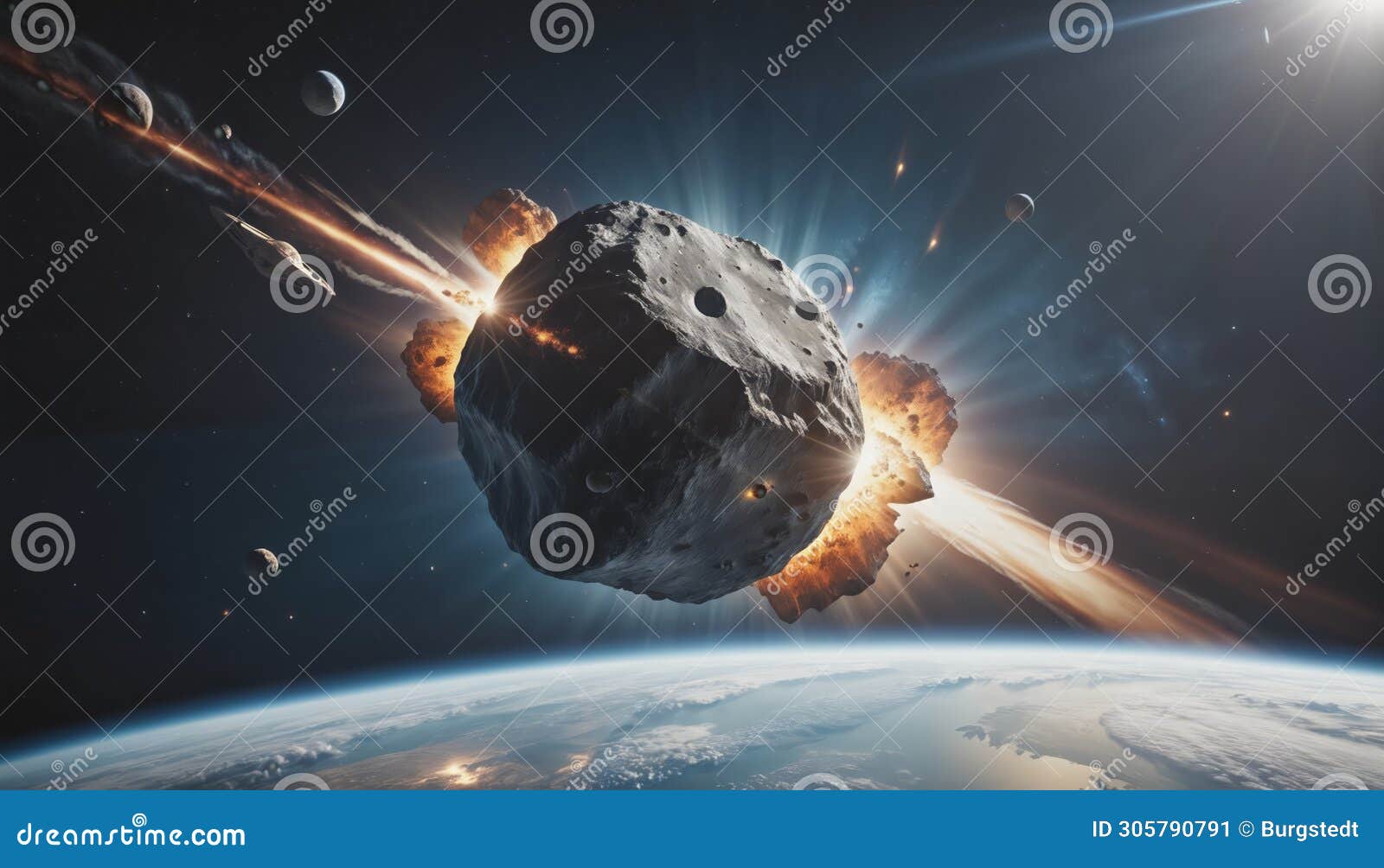 Large Rock or Asteroid Passes through the Atmosphere of Planet Earth ...
